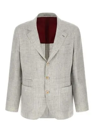 Brunello Cucinelli Linen Operated Blazer - Beige
