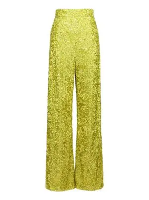 Ermanno Scervino Sequin Appliqué Flared Pants - Green