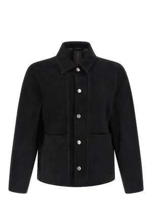 GIORGIO BRATO Fiore Suede Jacket - Black