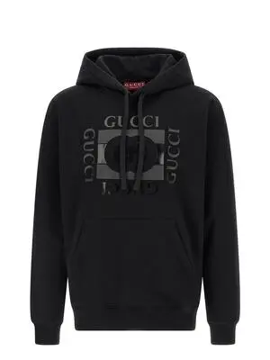 Gucci Incrocio Gg Hoodie - Black