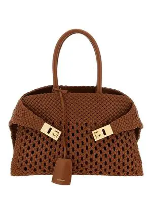 FERRAGAMO Hug Th S Handbag - Brown