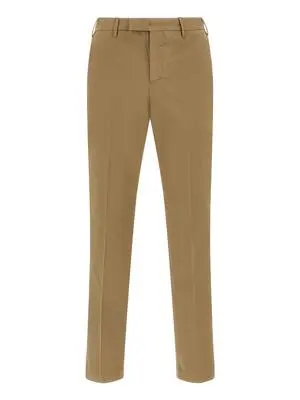 PT TORINO Master Stretch Cotton Gabardine Trousers - Brown
