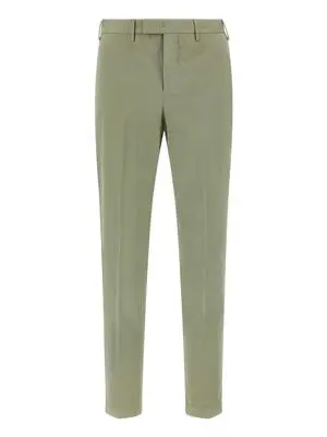 PT TORINO Master Stretch Cotton Gabardine Trousers - Green