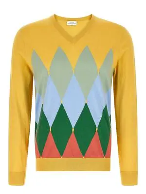 BALLANTYNE Argyle Pullover - Yellow