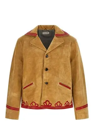 BODE Trefoil Suede Jacket - Beige