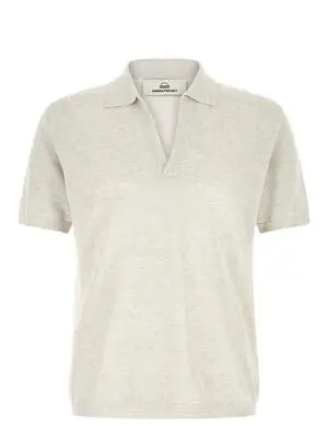 RIVIERA PROJECT Open Collar Polo Shirt - Gray