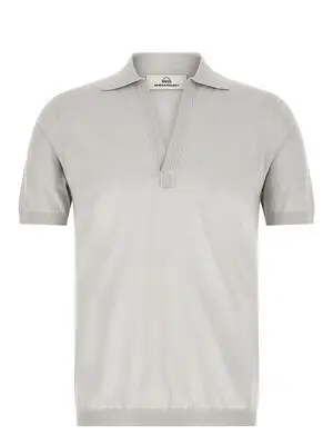 RIVIERA PROJECT Open Collar Polo Shirt - Gray