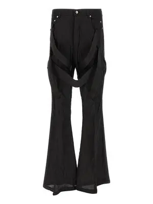 Rick Owens Megastrapped Bolans Trousers - Black
