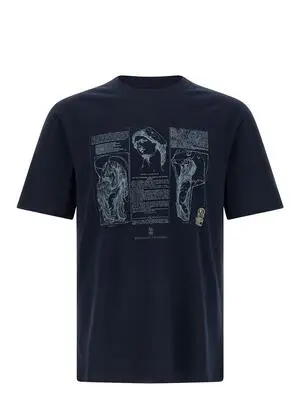 Brunello Cucinelli Printed T-shirt - Blue