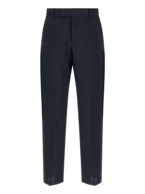 Fendi Wool Canvas Tailored Trousers - Blue