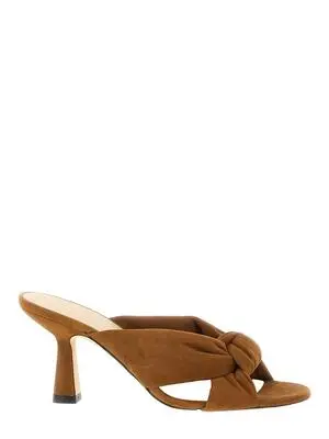 STUART WEITZMAN STUART WEITZMAN Soplaya Suede Slides Brown