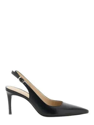 STUART WEITZMAN STUART WEITZMAN Stuart Power Leather Slingback Pumps Black