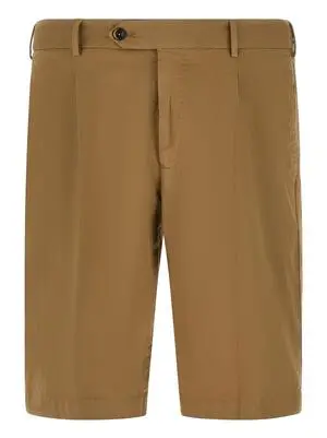 PT TORINO Stretch Cotton Bermuda Shorts - Beige