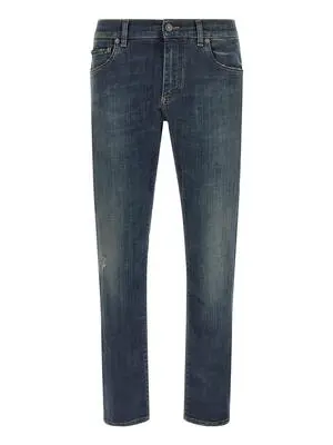 Dolce & Gabbana Distressed Denim Jeans - Blue
