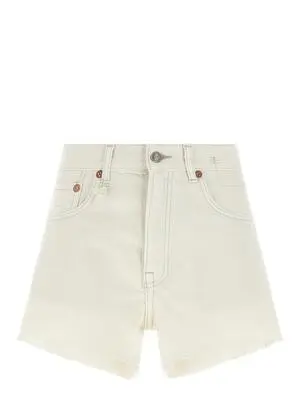 R13 X-bf Denim Shorts - White