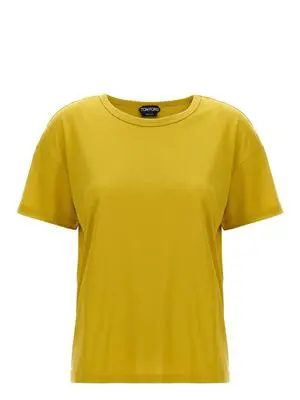 TOM FORD Silk T-shirt - Yellow