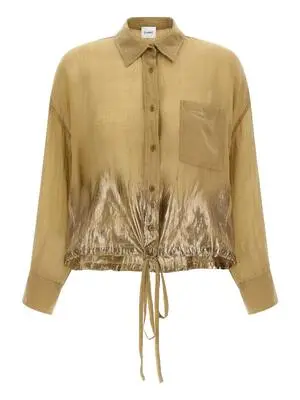 NUDE Linen Blend Shirt - Brown