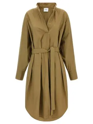 NUDE Cotton Poplin Chemisier Dress - Brown
