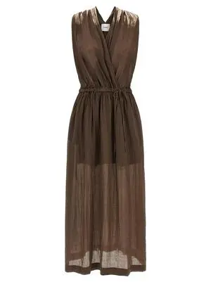 NUDE Linen Blend Dress - Brown