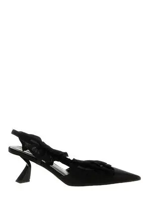 NENSI DOJAKA Slingback Ruffles - Black