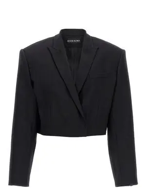 DAVID KOMA DAVID KOMA Cropped Stretch Wool Blazer