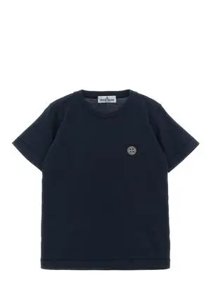 Stone Island 'compass' Logo T-shirt Blue
