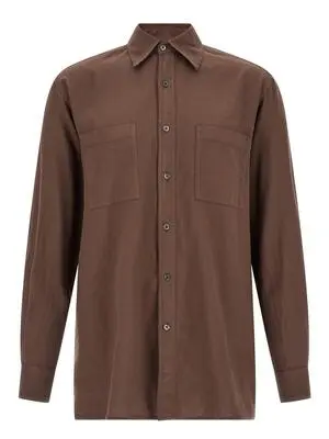 CELLAR DOOR 'paul' Shirt Brown