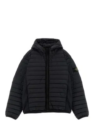 Stone Island STONE ISLAND JUNIOR Hooded Down Jacket Black