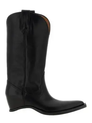 MAISON MARGIELA Heel-less Leather Boots - Black