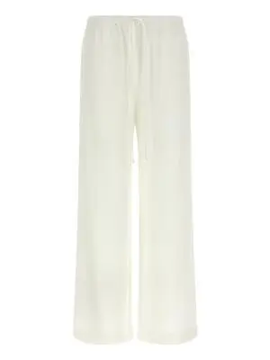 TOTÊME TOTEME Raised Stripe Viscose And Linen Blend Pants
