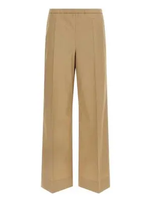 Moncler Grosgrain Logo Patch Pants - Beige