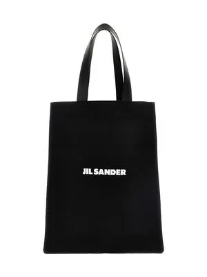 JIL SANDER Flat Shopper Medium Shopping Bag - Black
