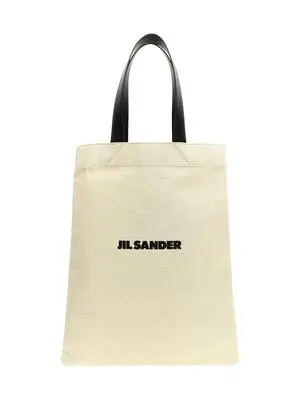JIL SANDER JIL SANDER Medium Flat Shopper White/black