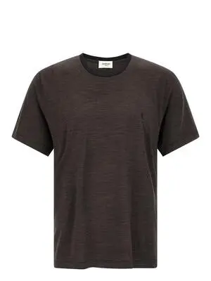 Saint Laurent 'cassandre' T-shirt Brown