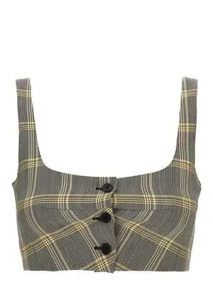 Marni Top Cropped Check Multi