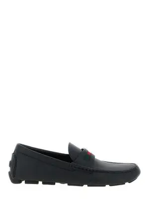Gucci Leather Driver Loafers - Black
