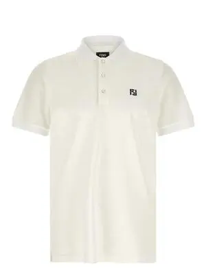 Fendi Ff Selleria' Polo Shirt - White