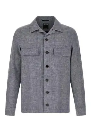 Zegna Crossover' Overshirt - Blue