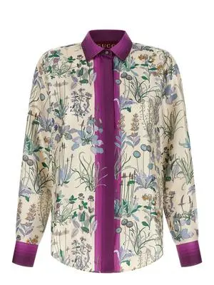 GUCCI GUCCI Floral Silk Twill Shirt