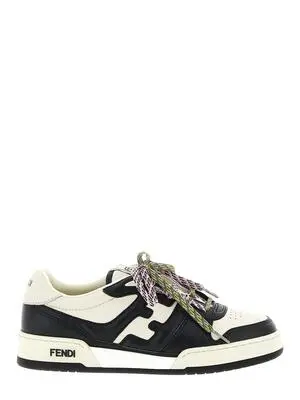 Fendi FENDI Match Leather Sneakers White/black