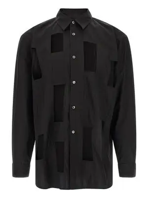 Comme Des Garçons Geometric Cut-out Shirt - Black