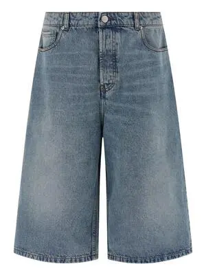 AMI Paris Denim Bermuda Shorts - Blue