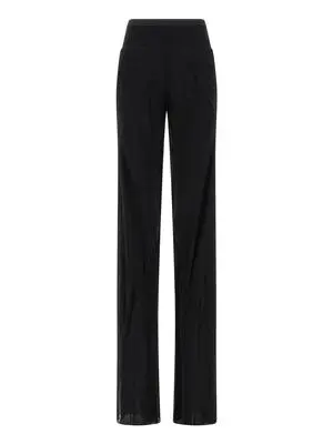 Rick Owens Bias Silk Georgette Trousers - Black