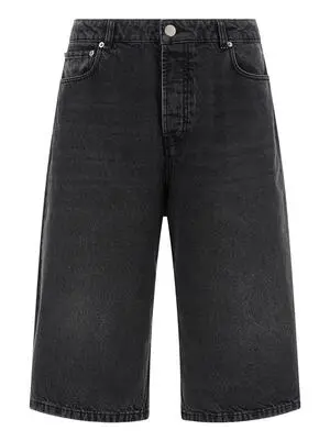 AMI Paris Denim Bermuda Shorts - Black
