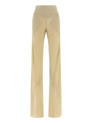 Rick Owens Bias Silk Georgette Trousers - Beige
