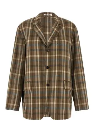 Auralee Super 130's Wool Blazer - Brown