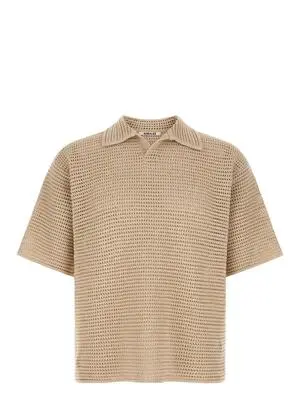 Auralee Tussah' Polo Shirt - Beige