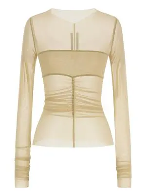 RICK OWENS RICK OWENS Temple Semi-Transparent Stretch Nylon Tulle Top
