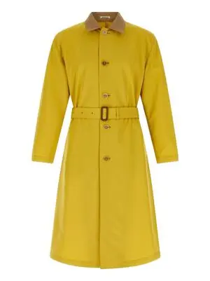 Auralee Wool Max Canvas Coat - Yellow