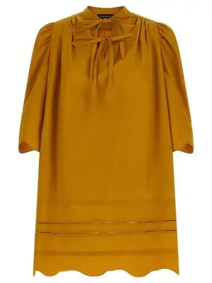 Fabiana Filippi Cotton Loose Fit Dress - Yellow